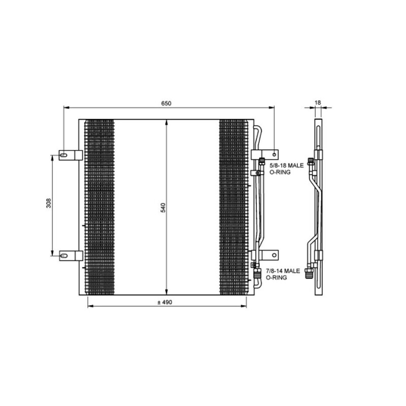 9705000054 | LKW-Teile24 | Kondensator Klimaanlage passend für Mercedes ...