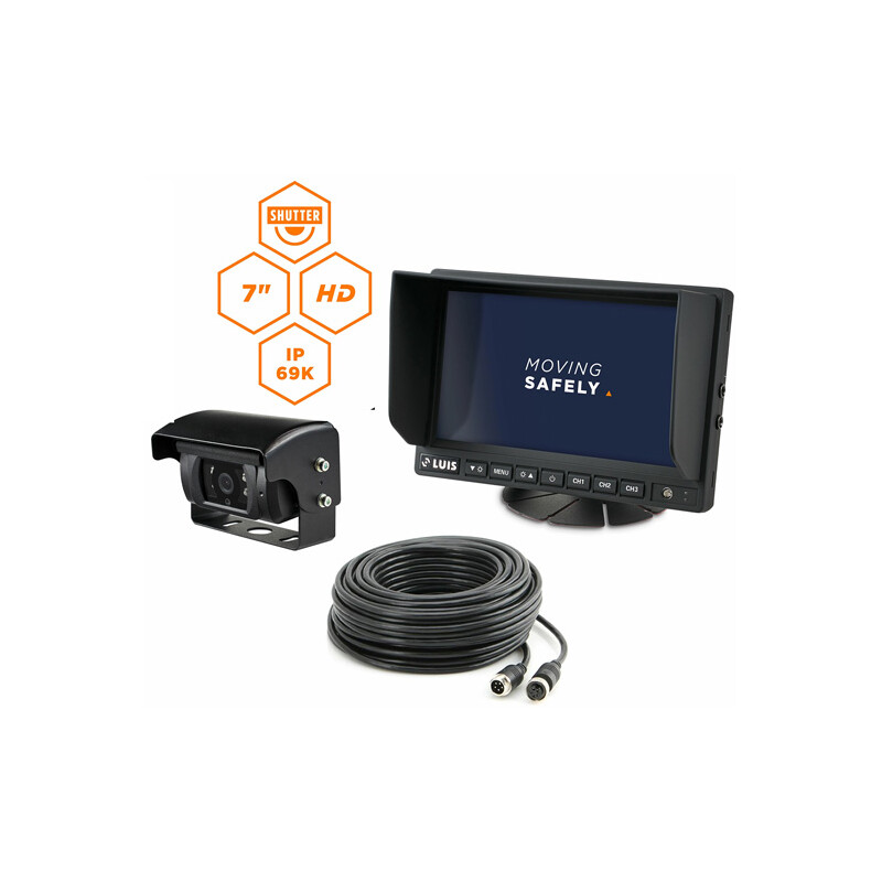 LUIS 300501.PRO7HD.v1 7" R7S HD Kamerasystem incl. 7" HD Monitor, R7-S HD Shutter-Kamera, 20 m ...