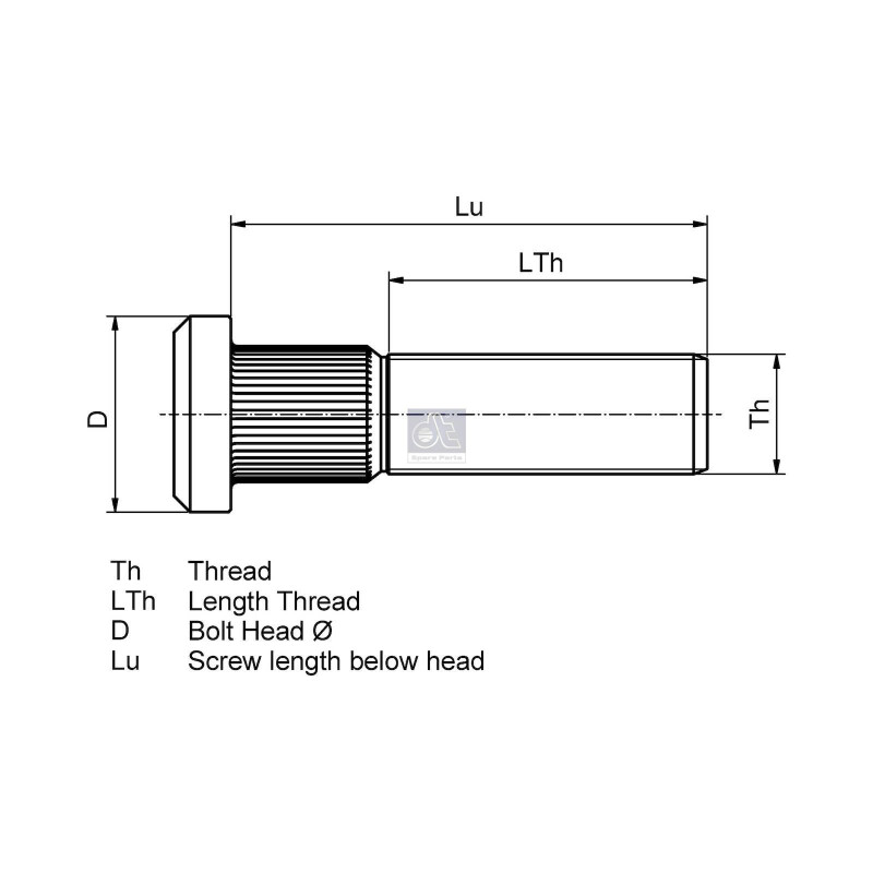 1589009 | DT Spare Parts 2.65102 Radbolzen für VOLVO - LKW Ersatzteile ...