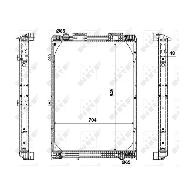 Kühler Alu gelötet MAN F2000 94- - NRF 509537 | LKW-Teile24 - LKW ...