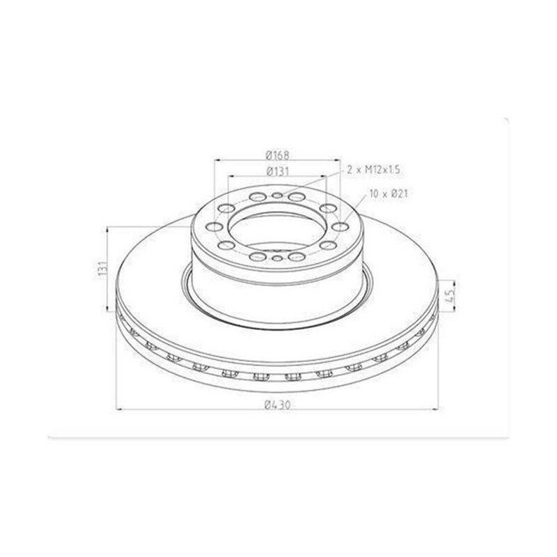9604210312 | LKW-Teile24 | Bremsscheibe VA / HA passend für Mercedes ...