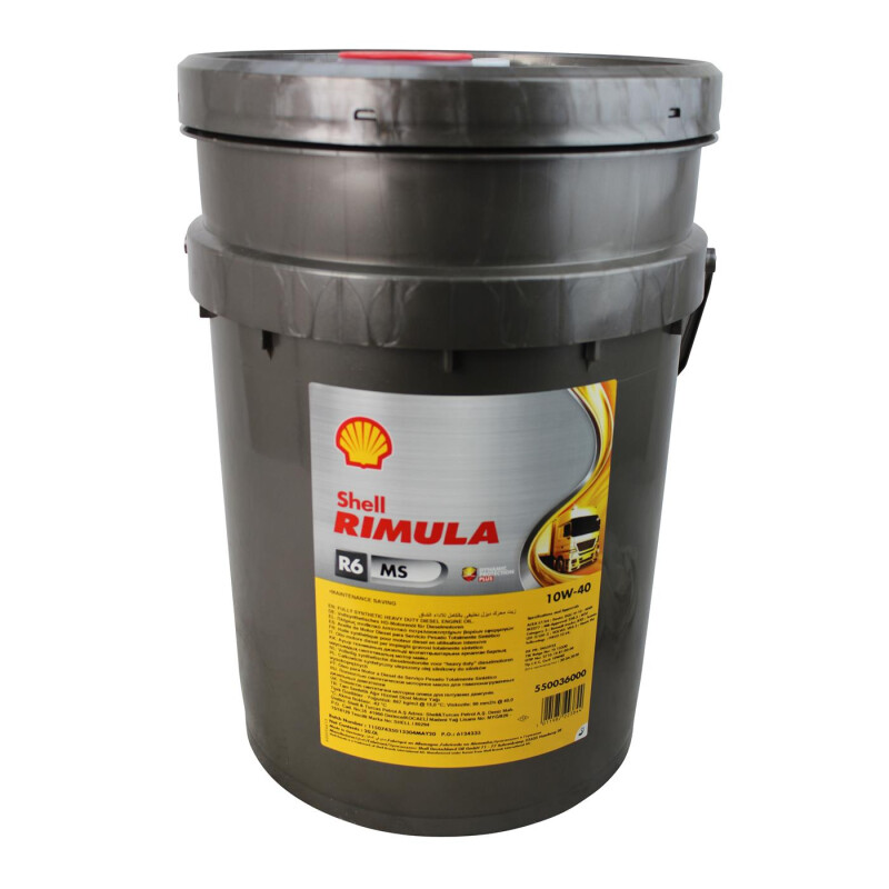 Shell Rimula R6 MS 10W-40 20 Liter Hochleistungs-Dieselmotorenöl f ...