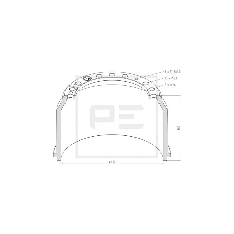 81501100144 Bremstrommel Bremsengröße 410 x 220 passend für MAN| LKW ...