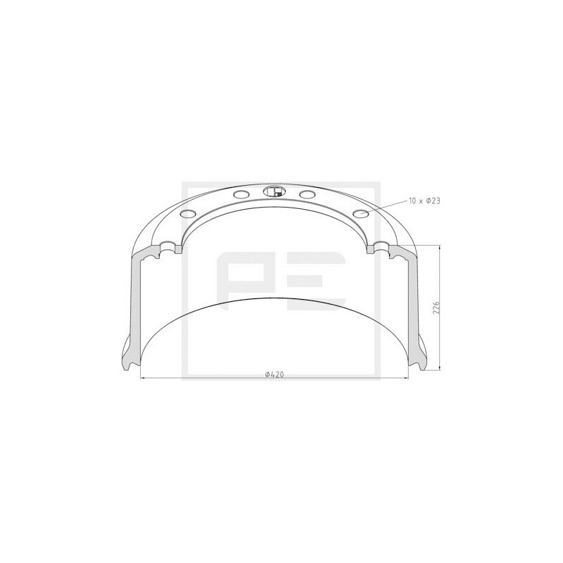 310967190 Bremstrommel Bremsengröße 420x180 passend für BPW| LKW ...