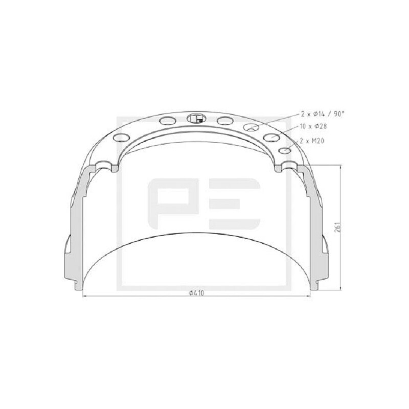 1599009 Bremstrommel Bremsengröße 410 x 175 passend für VOLVO| LKW ...
