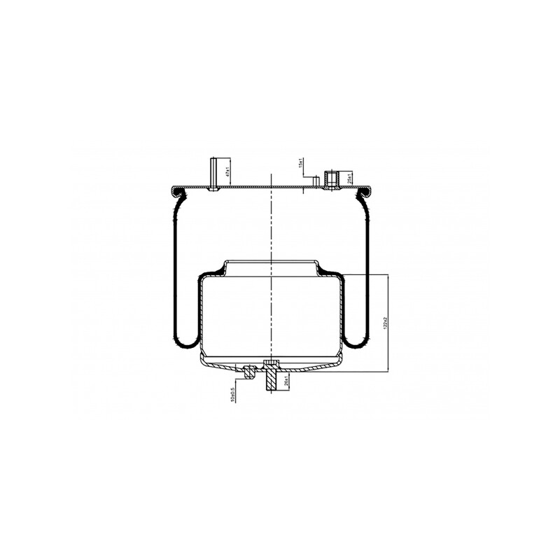 Luftfederbalg Luftanschluss M16 x 1,5 / M24 passend für VOLVO| LKW ...
