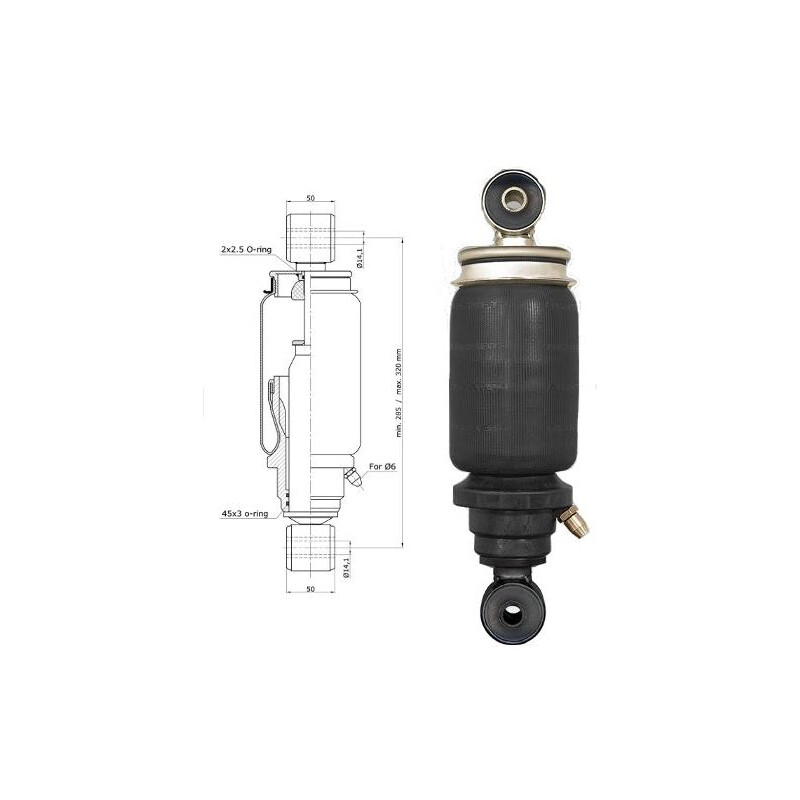 9428906119 | LKW-Teile24 | Fahrerhausstoßdämpfer passend für Mercedes ...